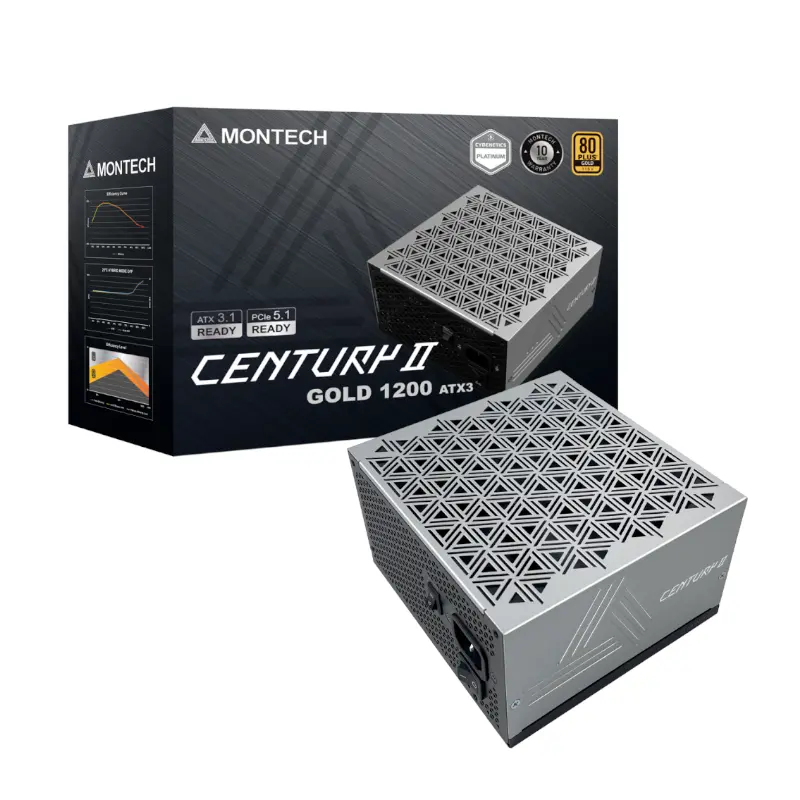 Montech Century II 1200 | Full Modular | Gold Certified | Nanodog.net